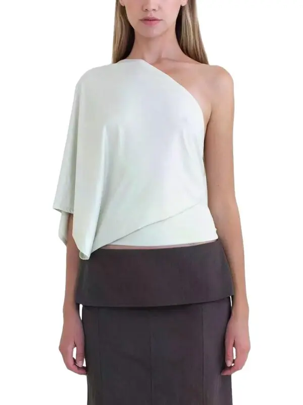 BELLE ANNA Arden Asymmetric Draped Top - Green