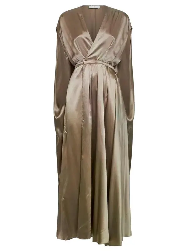 Co Cape-back Wrap Dress - Neutrals