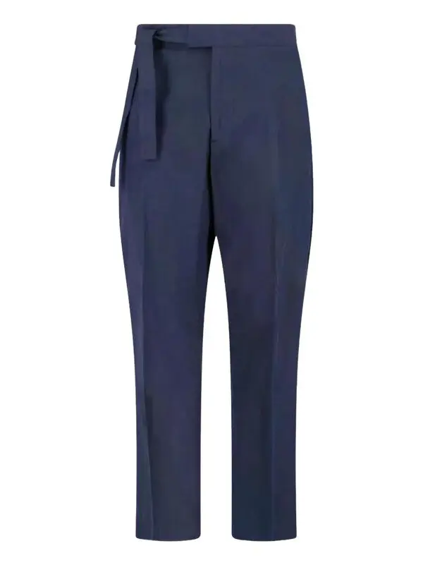 Paul Smith Belted Straight-leg Trousers - Blue
