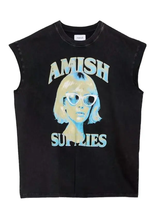 AMISH SUPPLIES Graphic-print T-shirt - Black