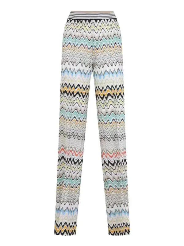 Missoni Zigzag-knit Trousers - Neutrals