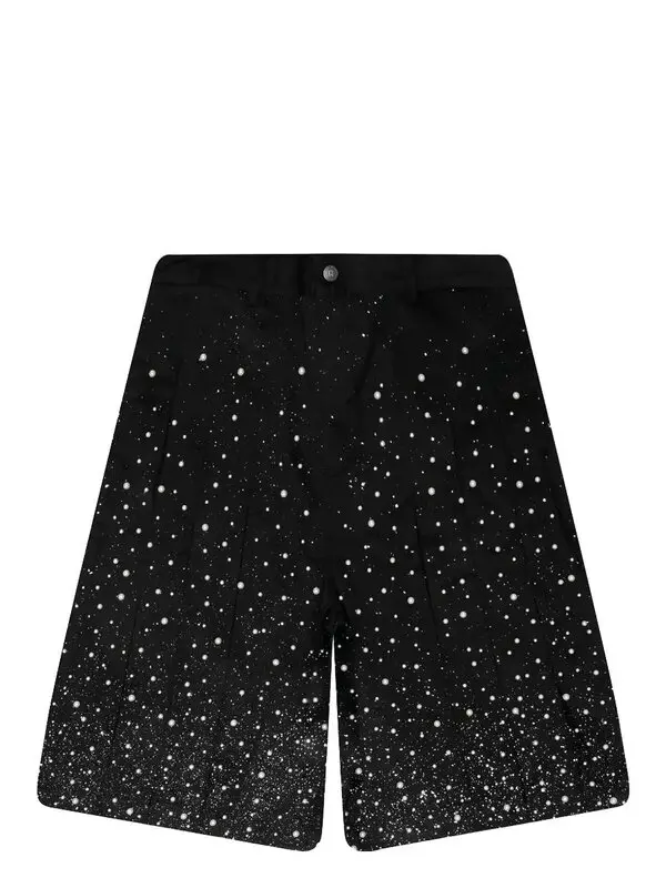 BIRTH OF ROYAL CHILD Pearl-embellished Pleated Shorts - Black