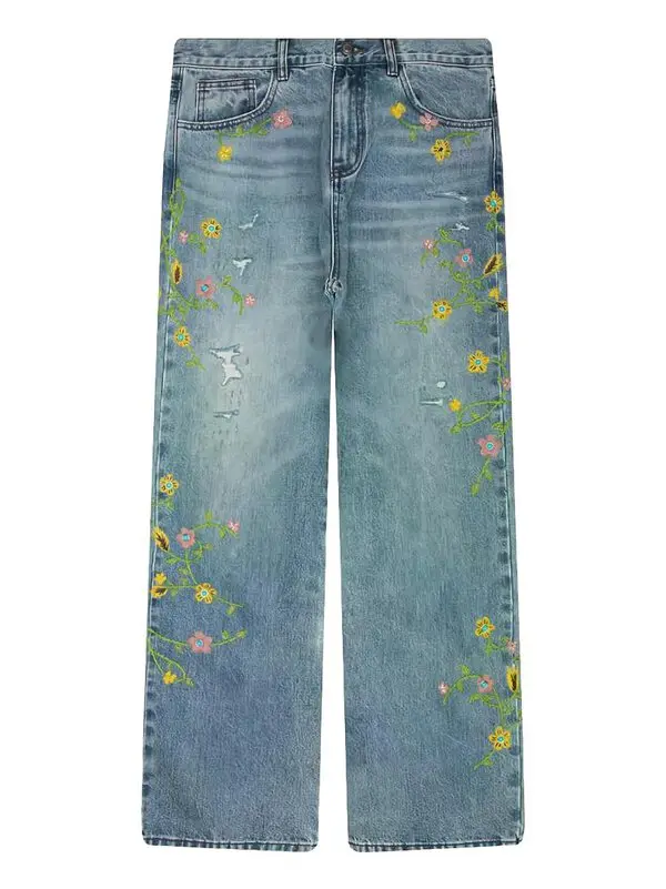 BIRTH OF ROYAL CHILD Majestic Floral Jeans - Blue