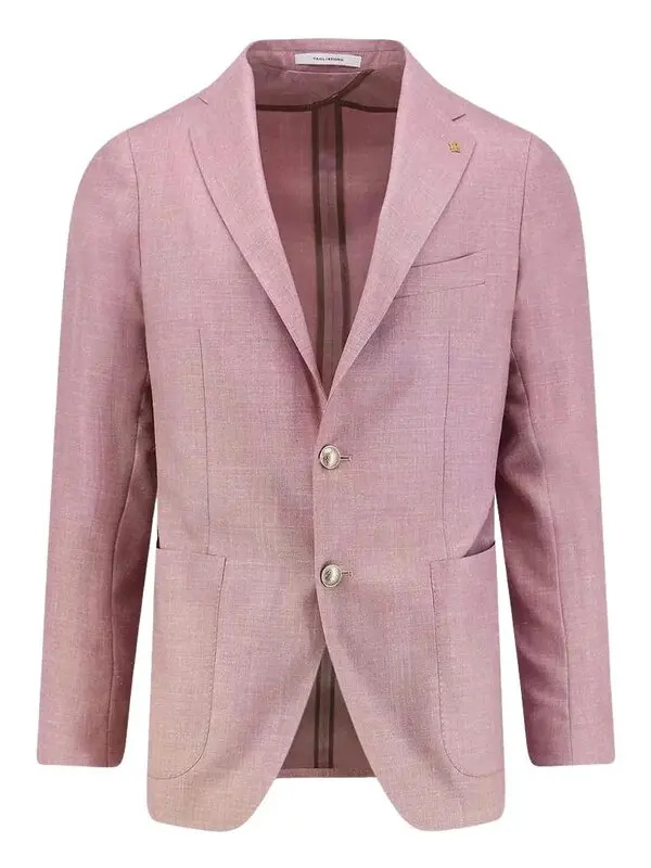 Tagliatore Single-breasted Textured Blazer - Pink