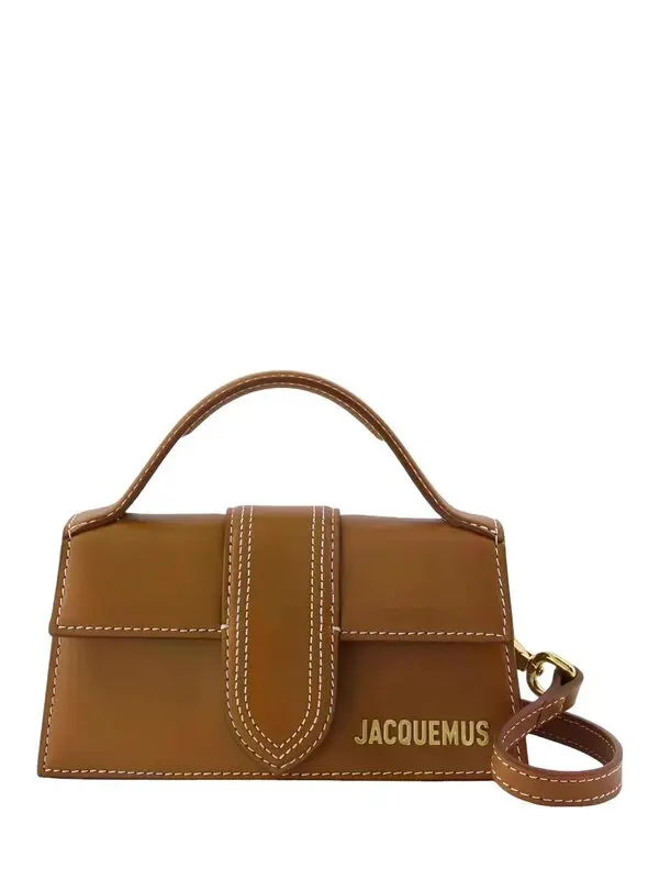 Jacquemus Le Bambino Contrast-stitch Shoulder Bag - Brown