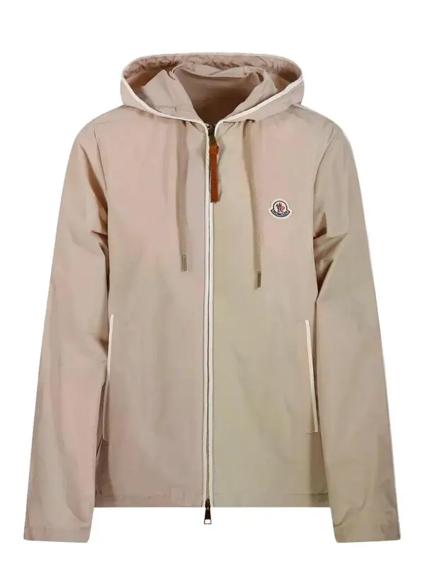 Moncler Logo-patch Hooded Jacket - Neutrals