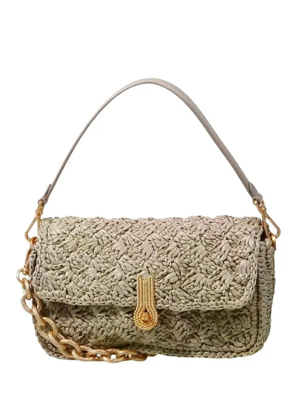 AMATO DANIELE Queen Leather-strap Shoulder Bag - Neutrals