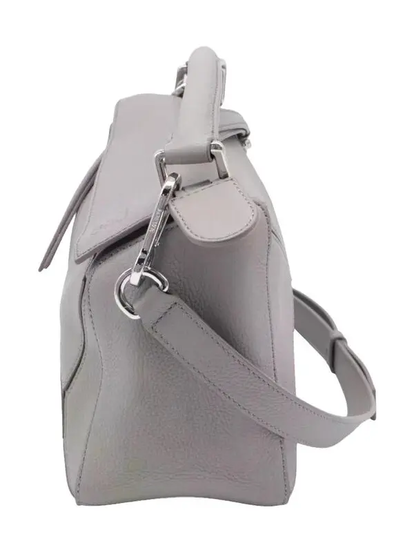 Loewe Puzzle Leather Shoulder Bag - Grey