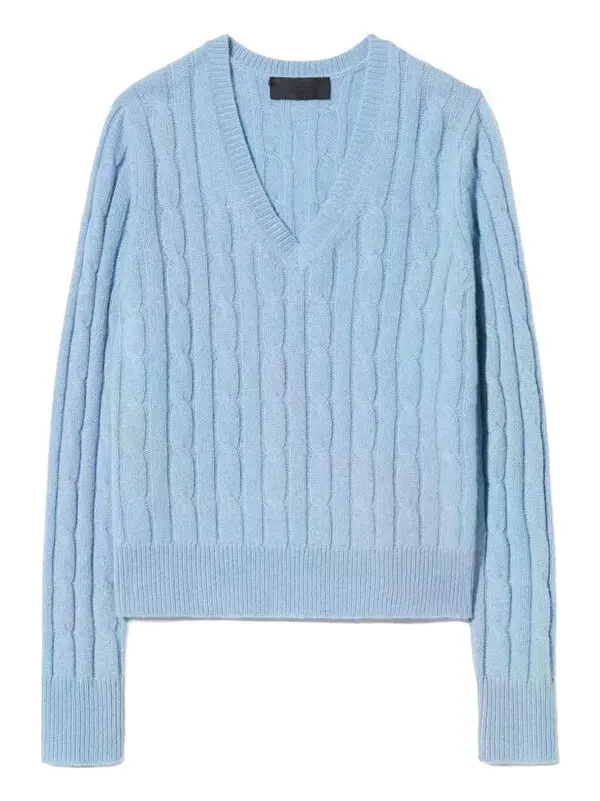 NILI LOTAN Camelia Cable-knit Sweater - Blue