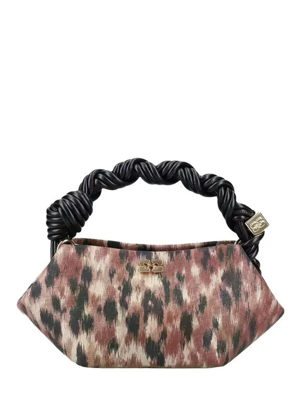 GANNI Mini Tote With Braided Handle - Brown