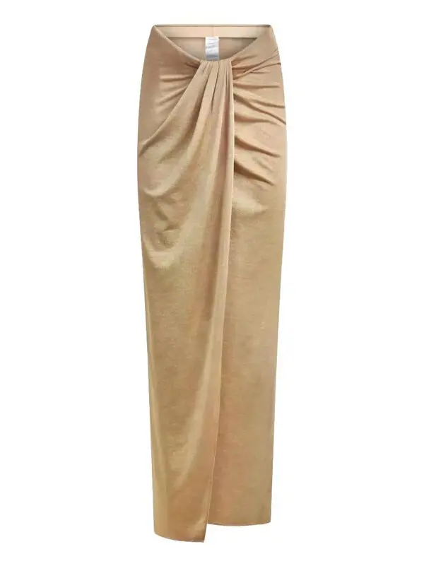 Andamane Anja Draped Midi Skirt - Neutrals