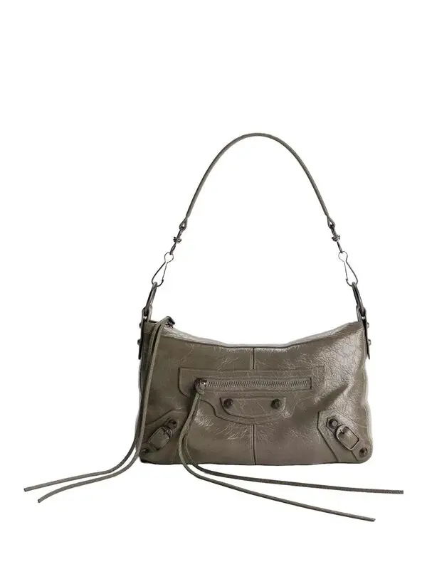 Balenciaga Mini Le City Moto Shoulder Bag - Green