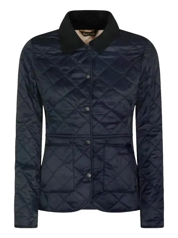 Barbour Quilted Corduroy-collar Jacket - Blue