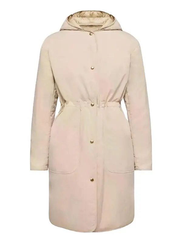 Moncler Thymlong Reversible Hooded Coat - Neutrals