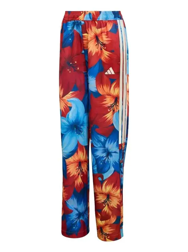 Adidas Floral-print Track Pants - Red