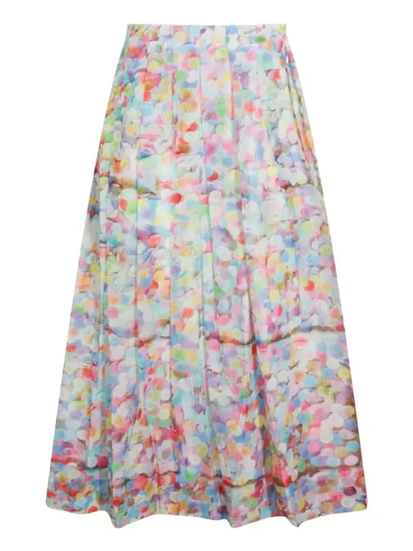 TALKING WALLS Lily Confetti-print Pleated Skirt - White