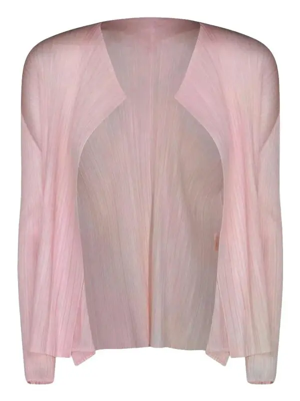 Issey Miyake Plissé-effect Cardigan - Pink