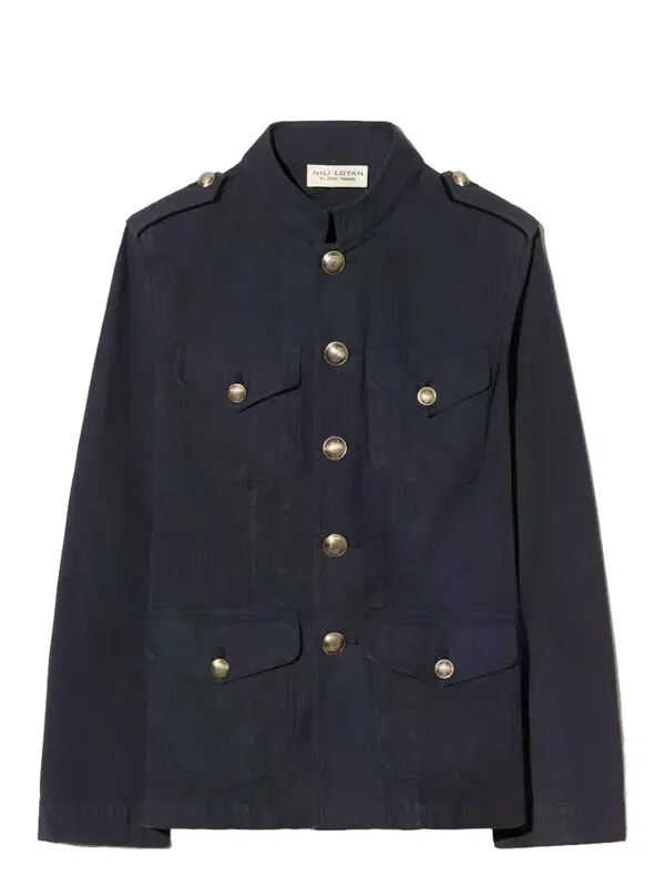 NILI LOTAN Raymond Button-up Jacket - Blue
