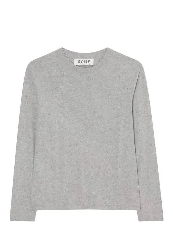 RÓHE Mélange-effect T-shirt - Grey