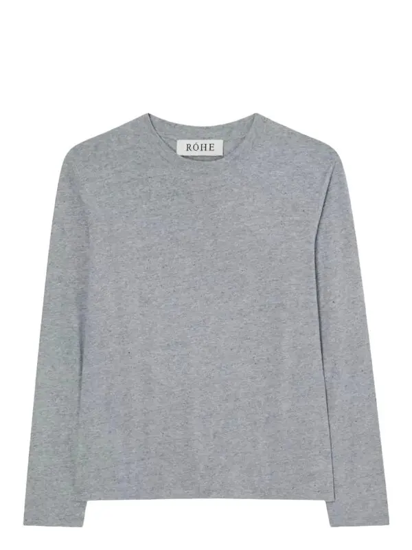 RÓHE Slub Mélange T-shirt - Grey