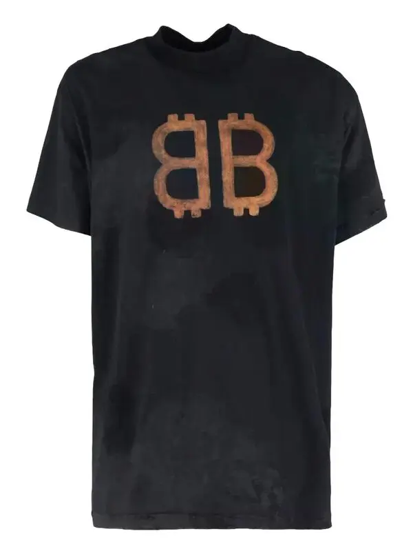 Balenciaga 2023 Crypto Oversized T-shirt - Black