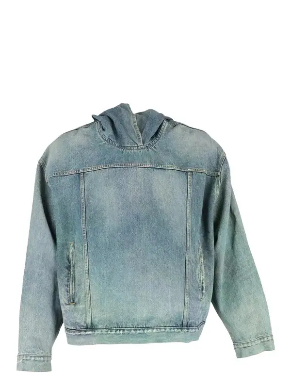 Balenciaga Hooded Denim Jacket - Blue