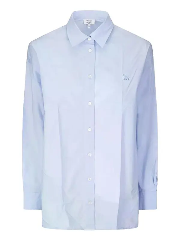 Maison Kitsuné Baby Fox Patch Shirt - Blue