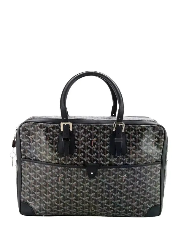 Goyard Ambassade Briefcase Coated Canvas Mm Business Bag - Black