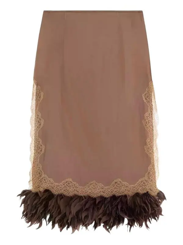 16Arlington Velino Midi Skirt - Brown