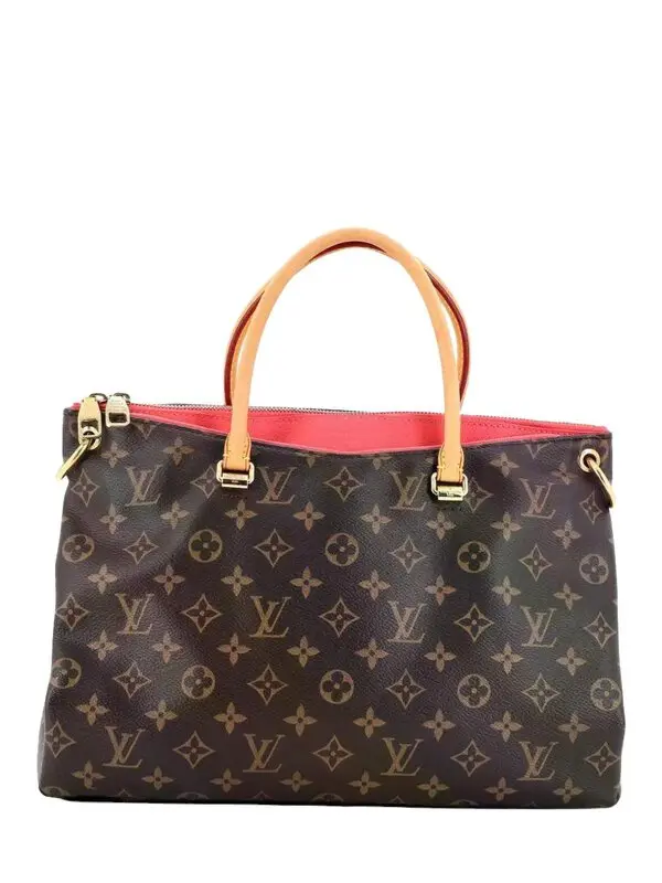 LOUIS VUITTON Pallas Tote Monogram Canvas Shoulder Bag - Brown