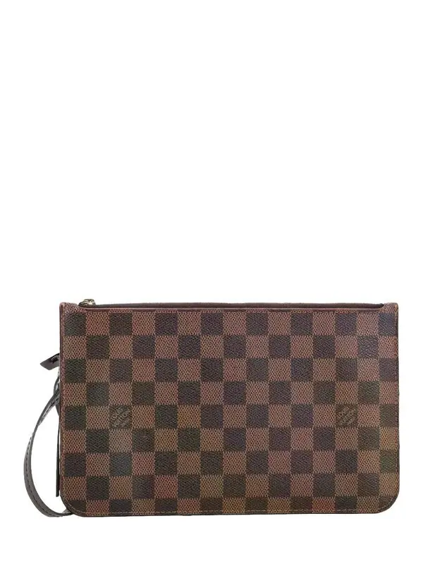 LOUIS VUITTON Neverfull Pochette Damier Large Pouch - Brown