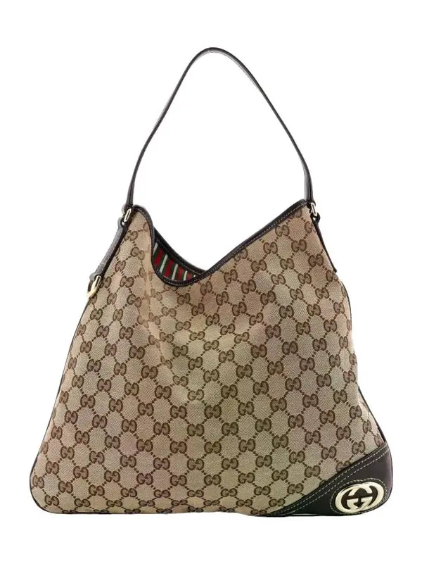 Gucci Gg Canvas Medium Hobo Bag - Brown
