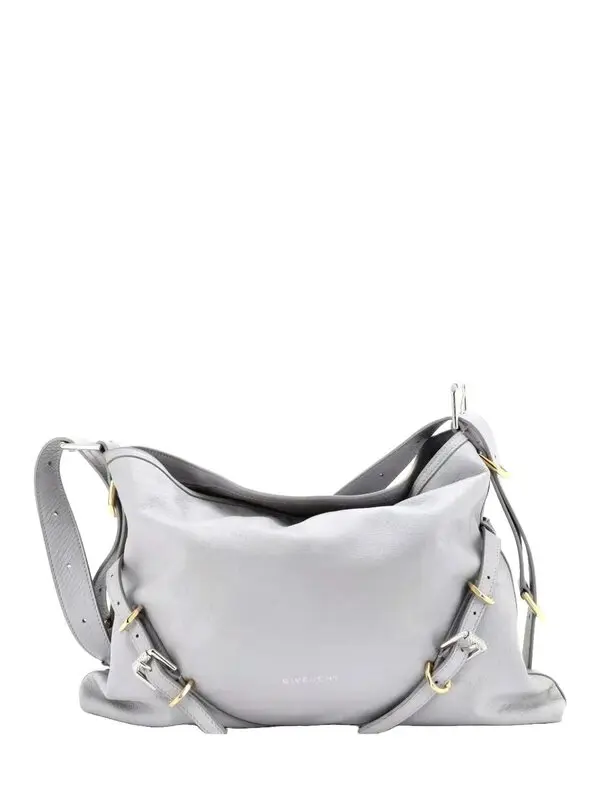 Givenchy Voyou Leather Medium Hobo Bag - Grey