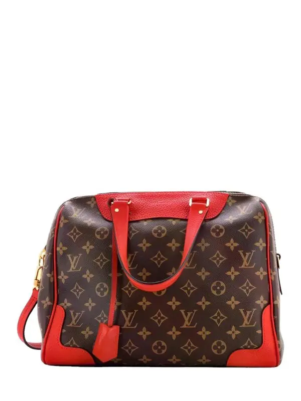 LOUIS VUITTON Retiro Nm Handbag Monogram Canvas And Leather Satchel - Red