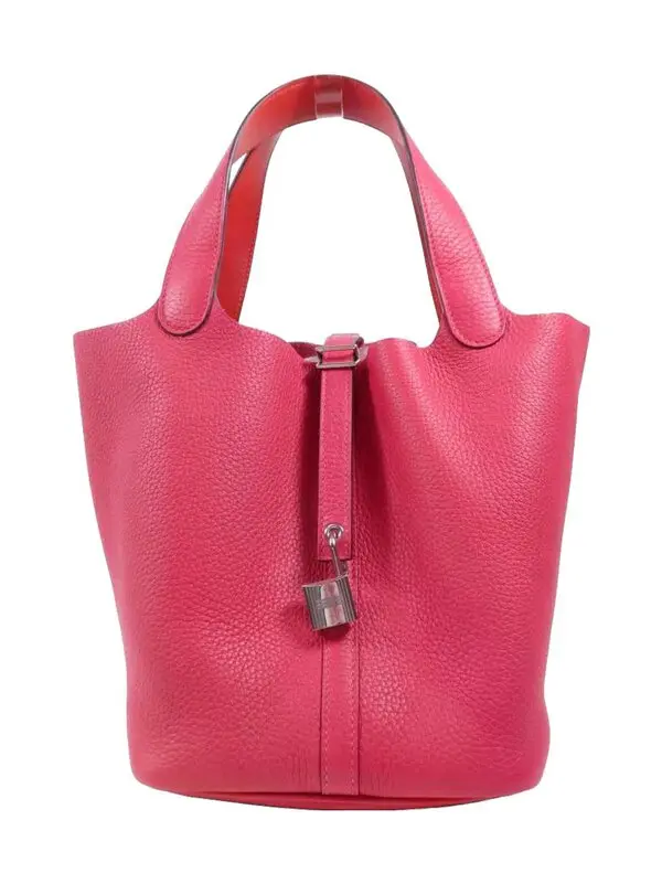 Hermès Leather Picotin Mm Tote Bag - Pink