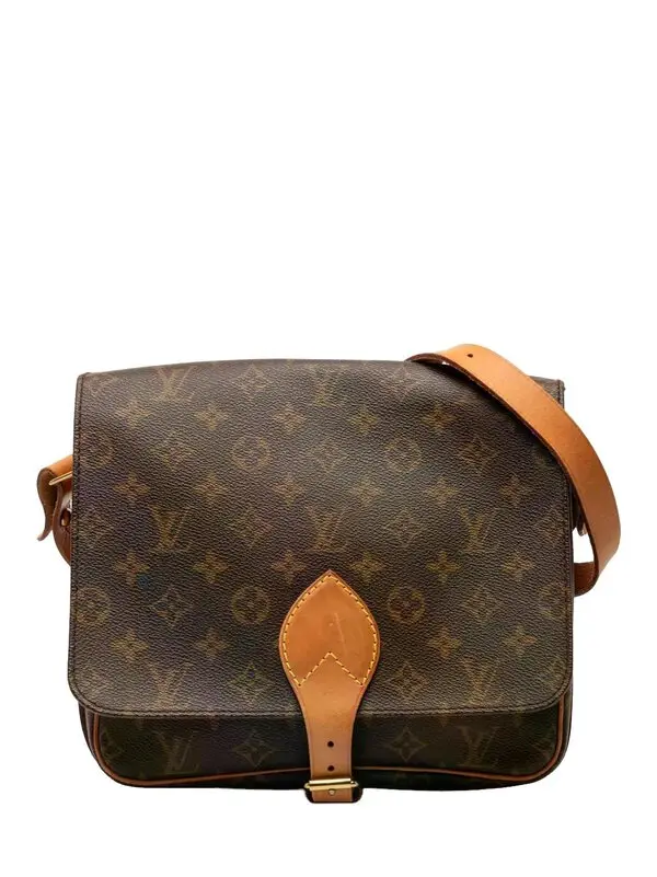LOUIS VUITTON 1993 Monogram Cartouchiere Gm Crossbody Bag - Brown