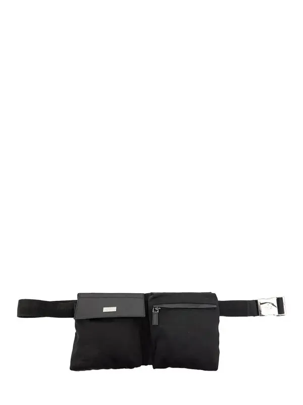 Gucci Nylon Double Pocket Belt Bag - Black