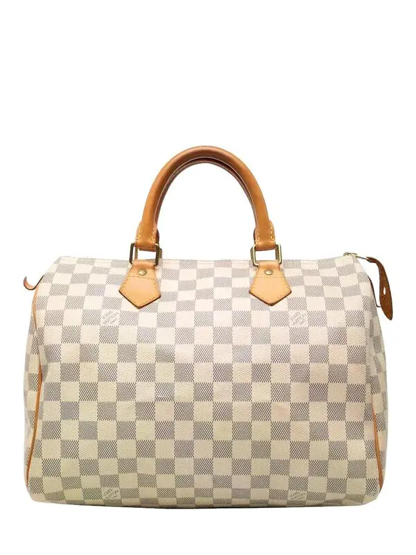 LOUIS VUITTON 2011 Damier Azur Speedy 30 Boston Bag - White