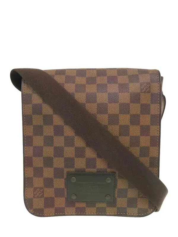 LOUIS VUITTON 2011 Damier Ebene Brooklyn Pm Crossbody Bag - Brown