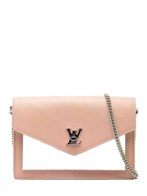 LOUIS VUITTON 2019 Bicolor Leather Mylockme Chain Pochette - Pink