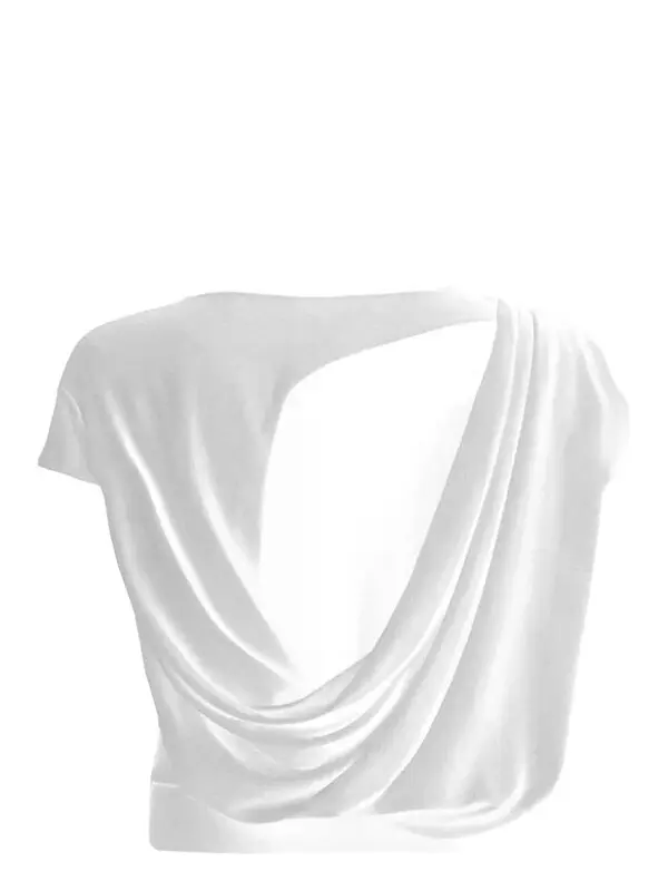 Jacquemus Le Haut Mistral Draped T-shirt - White