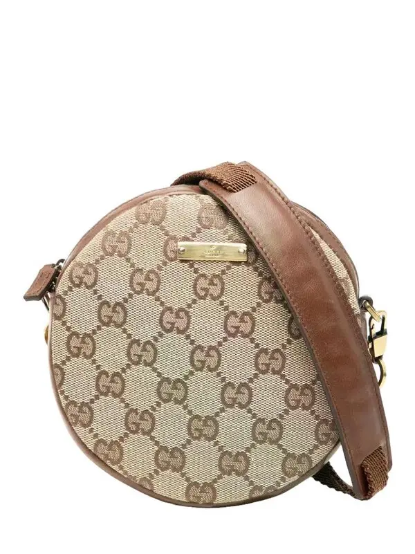 Gucci Gg Canvas Round Crossbody Bag - Neutrals