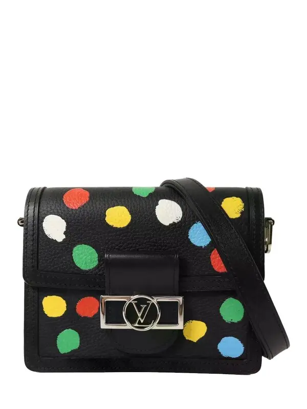 LOUIS VUITTON Mini Dauphine Polka-dot Messenger Bag - Black