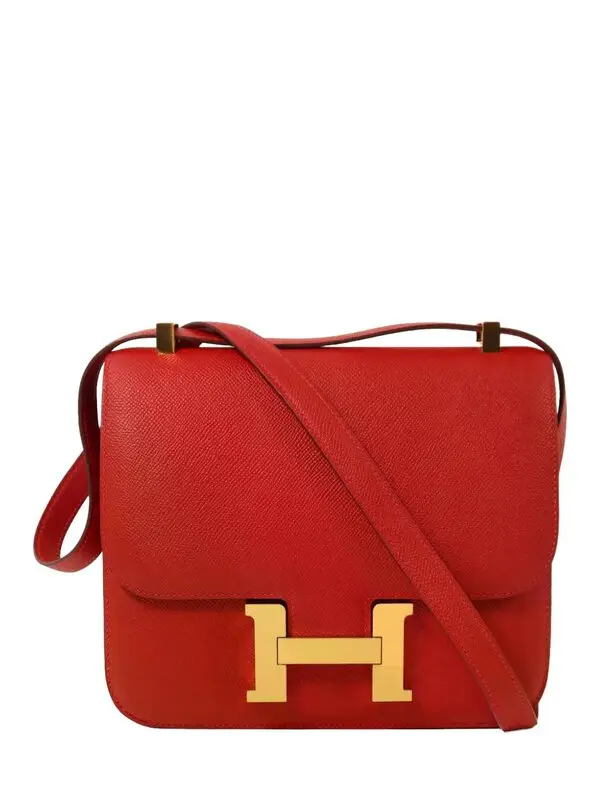 Hermès 24 Constance Leather Crossbody Bag - Red