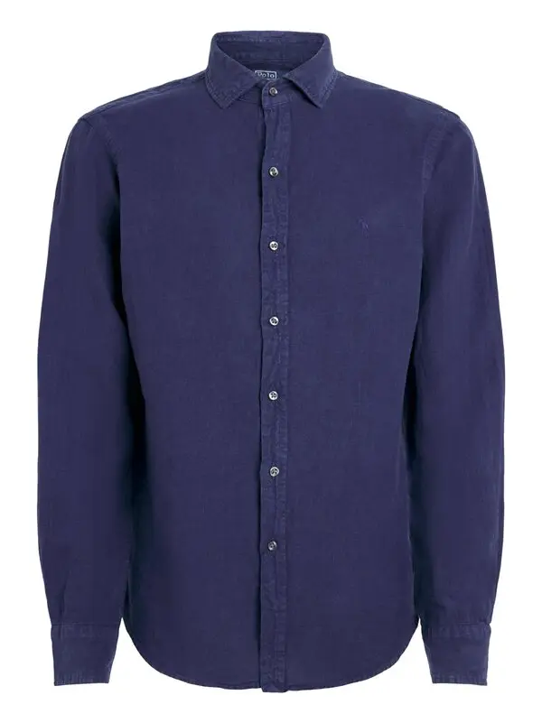 Polo Ralph Lauren Linen Custom-fit Shirt - Navy