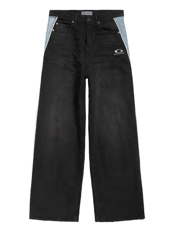 Balenciaga Piping-detail Wide-leg Jeans - Brown