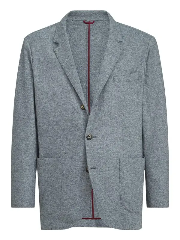 Brunello Cucinelli Cashmere Jersey Blazer - Black