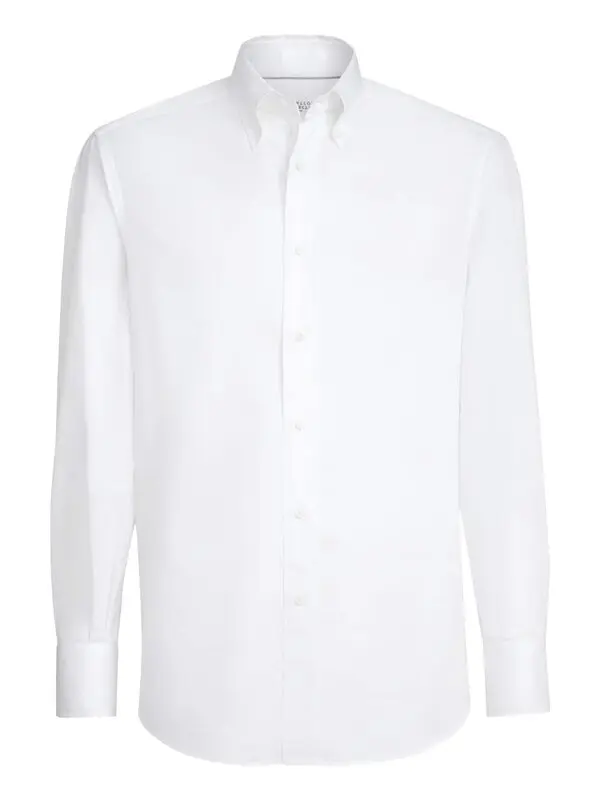Brunello Cucinelli Cotton Slim Shirt - White
