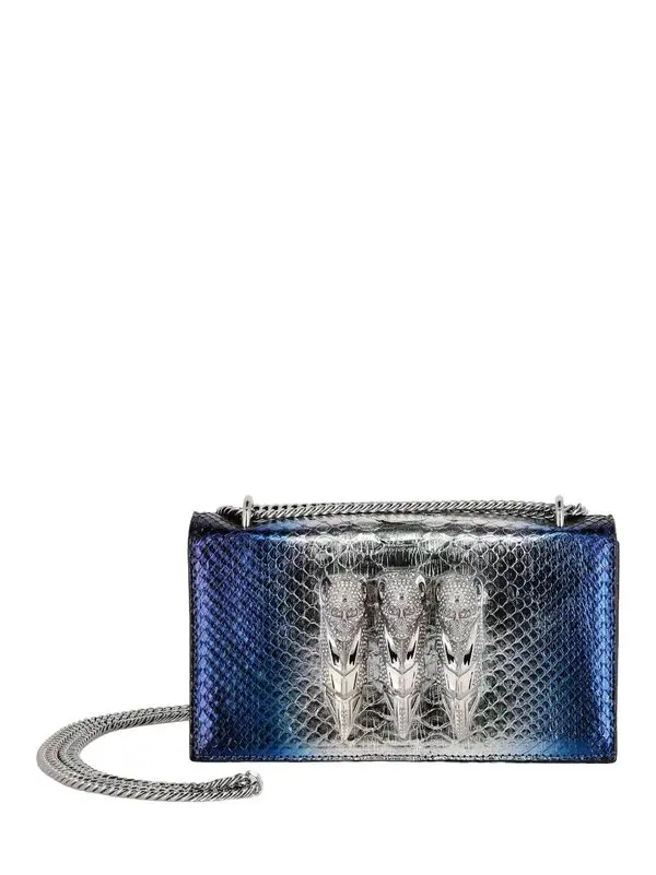 Philipp Plein Skull-embellished Metallic-effect Shoulder Bag - Silver