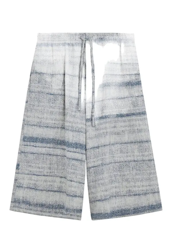 Loewe X Paula's Ibiza Beaded-effect Denim Shorts - Blue